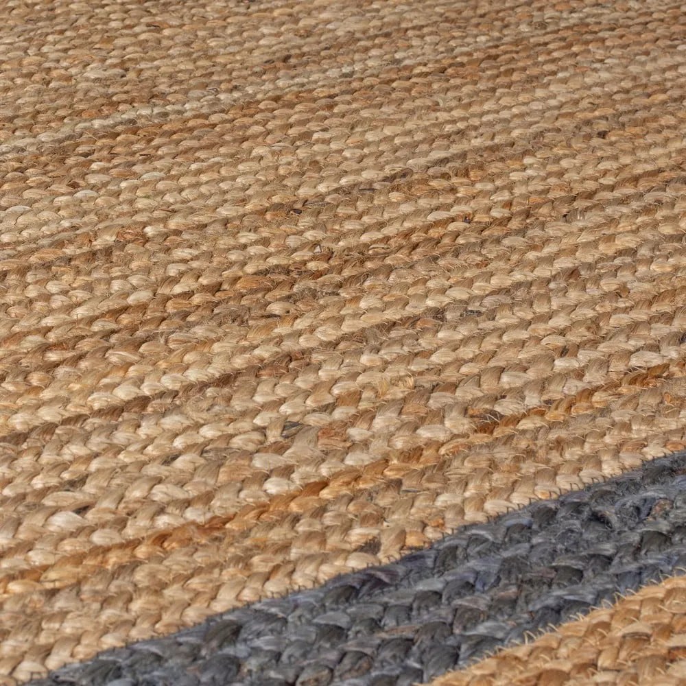 Šedý/v přírodní barvě ručně tkaný jutový kulatý koberec ø 160 cm Grace Grey – Flair Rugs