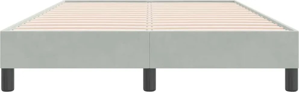 Postel Box Spring bez matrace světle šedá 120x220 cm samet 3315867