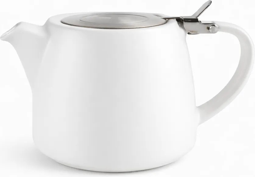 Minimal – keramická konvice na sypaný čaj, 500 ml (bílá)