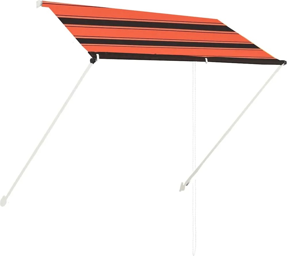 Zatahovací markýza 200 x 150 cm oranžovo-hnědá 145895