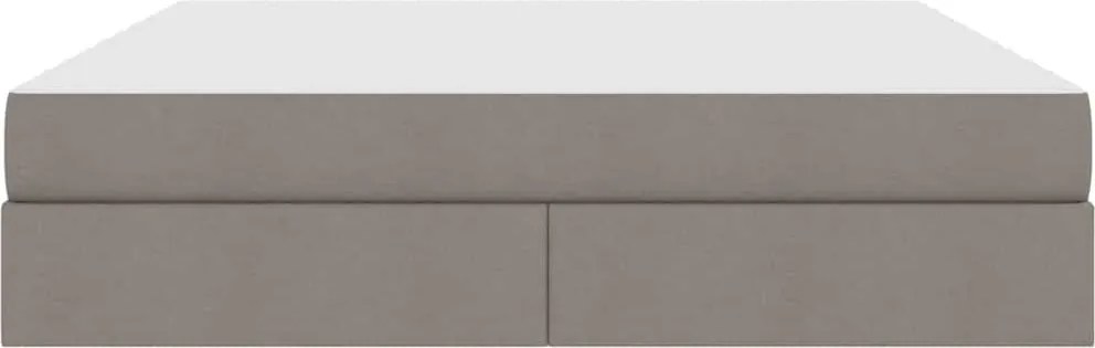 Postel s úložným prostorem a matrací Taupe 180 x 200 cm 3399679