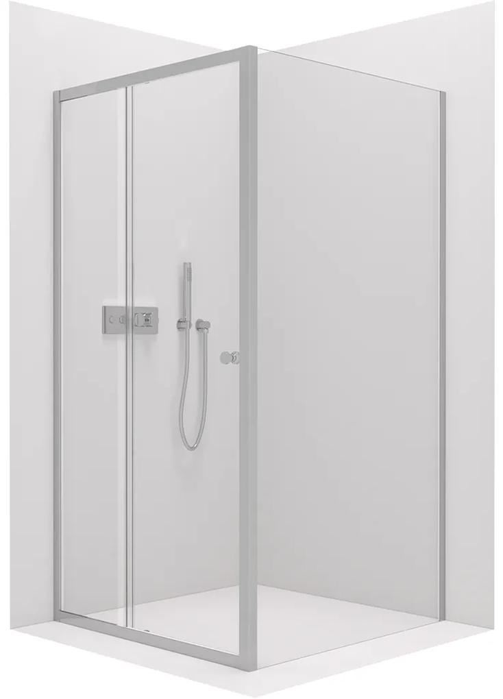 Cerano Varone, sprchový kout s posuvnými dveřmi 120 (dveře) x 100 (stěna) x 195 cm, 6mm čiré sklo, chromový profil, CER-CER-DY505-120100