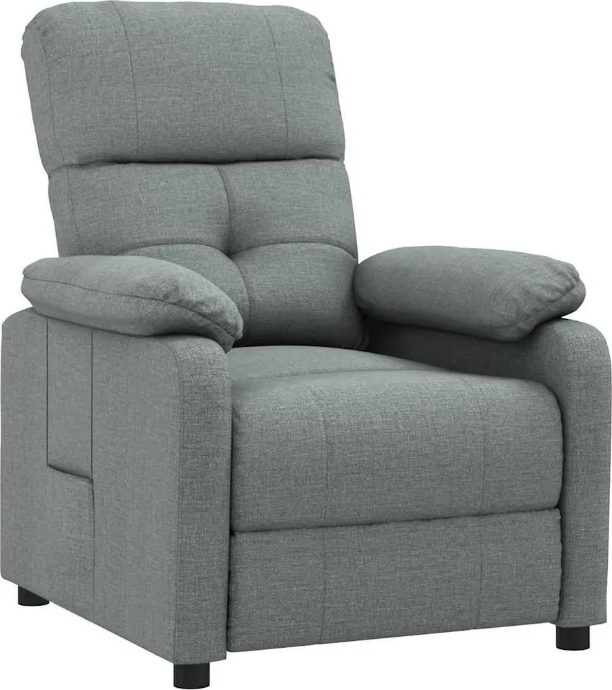 Polohovací křeslo tmavě šedé textil 289663