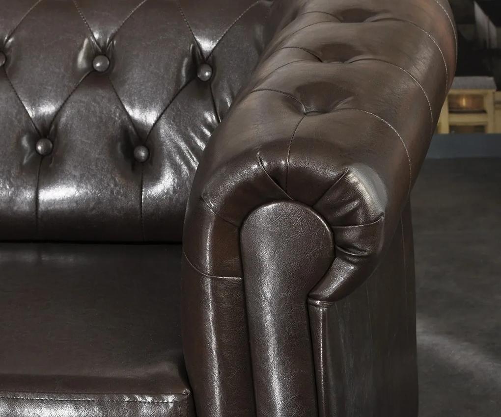 ASKONT Chesterfield Bis antique brown Pohovka 3M
