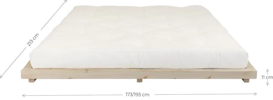 Dvoulůžková postel z borovicového dřeva v přírodní barvě Karup Design Dock Natural, 160 x 200 cm
