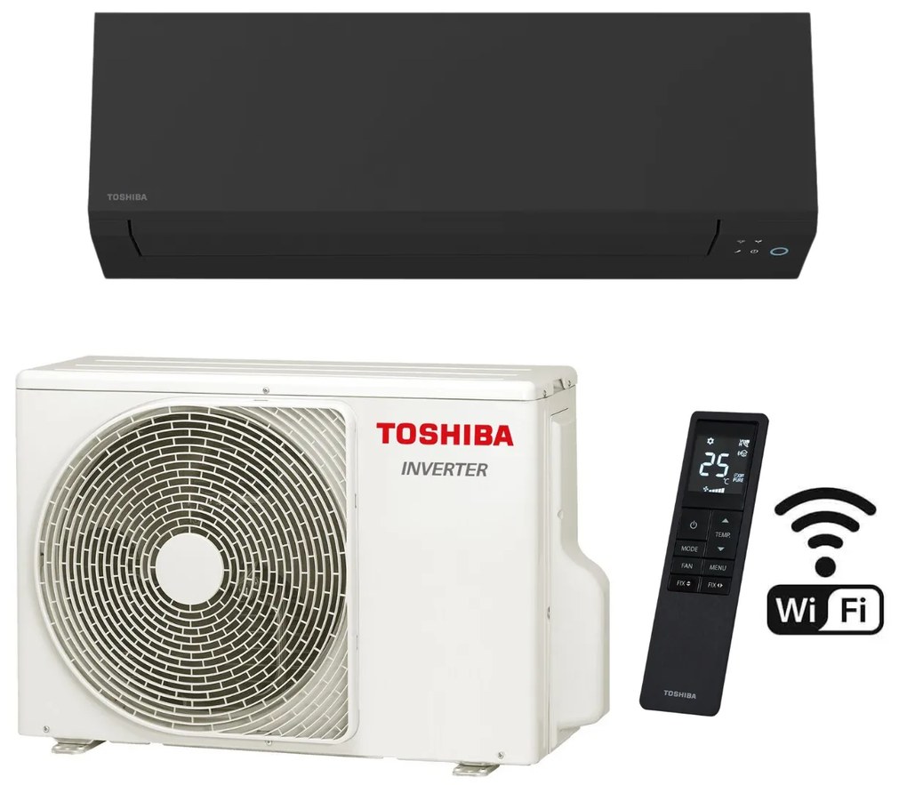 Klimatizace Toshiba Shorai Edge Black 3,5 kW - sestava 1+1 včetně montáže