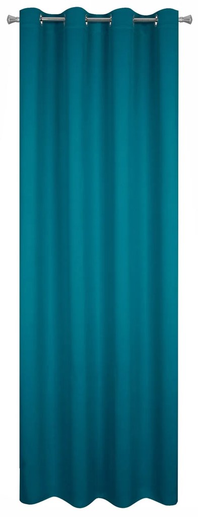 ZATEMŇOVACÍ ZÁVĚS NA KROUŽCÍCH BLACKOUT 135X250 CM TYRKYSOVÁ