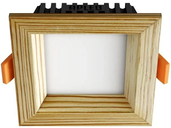 APLED - LED Podhledové SQUARE WOODLINE LED/3W/230V 3000K 9x9 cm borovice masiv