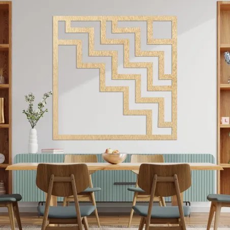 Dřevěná geometrická dekorace čtverec | SENTOP PR0397-A