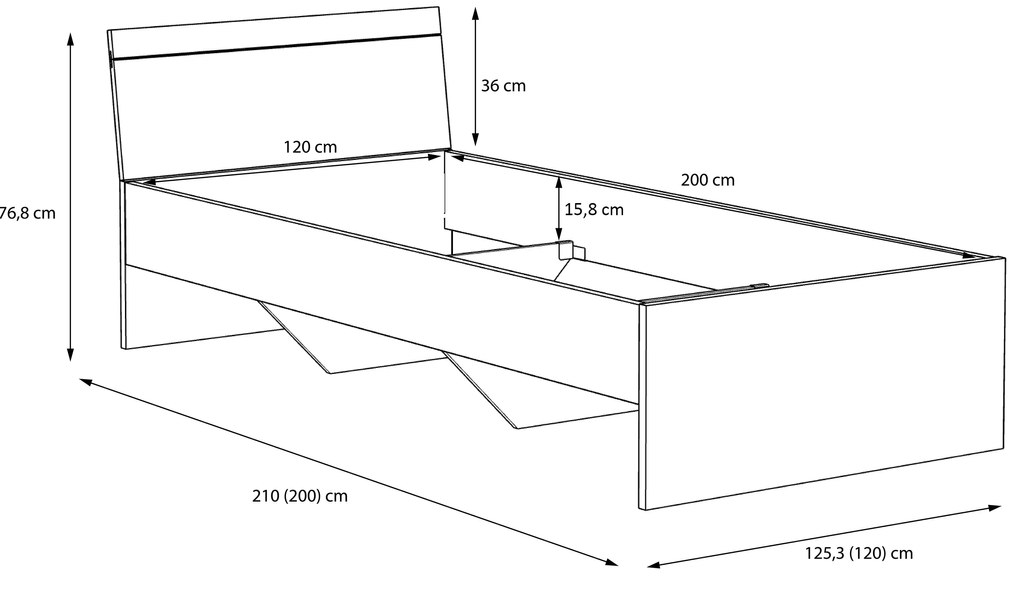 Forte Postel 200x120 Arkina Dub Artisan