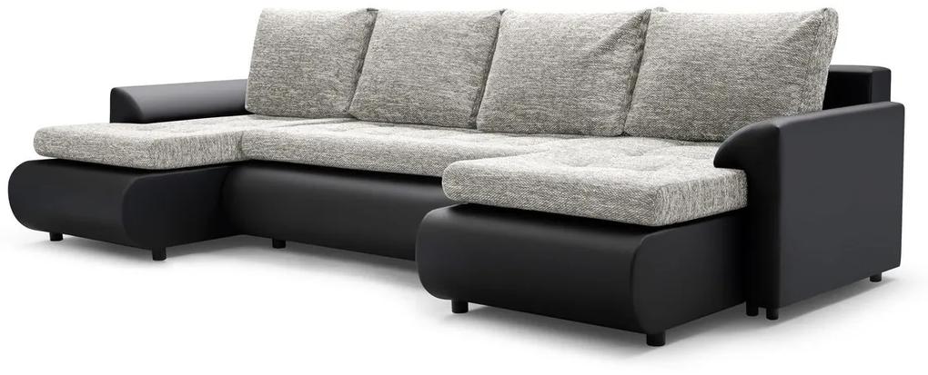 Casarredo - Komfort nábytek Rozkládací sedací souprava do U PELAGI s úložným prostorem, Soft 11/Lawa 9