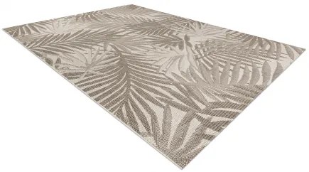 koberec SIZAL FLOORLUX 20504 LISTY šampaňské / taupe DŽUNGLE velikost 140x200 cm | krásné koberce cz