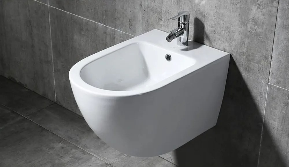 Rea Carlo mini - Závěsný bidet, bílá, REA-C2276