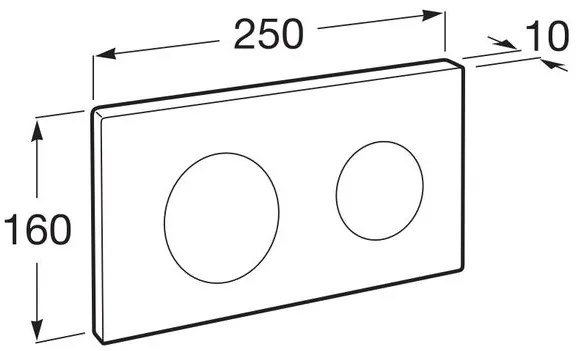 Roca In-Wall PL10 Ovládací tlačítko, černá mat A890089206