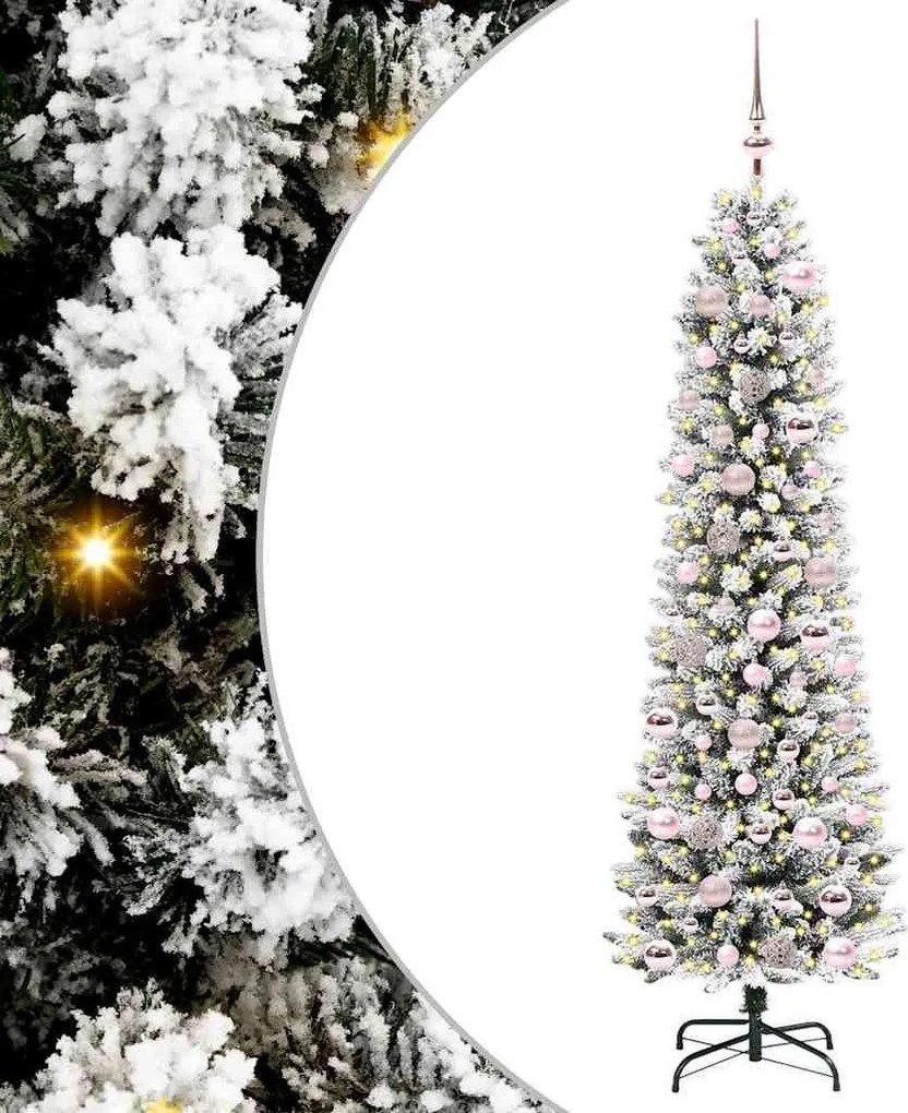Umělý vánoční stromeček Bílá 180 cm PVC, kov a plast 3396107
