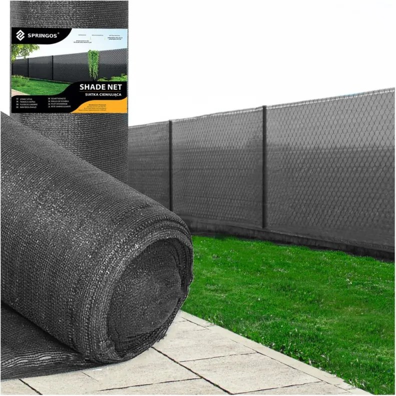 Stínící tkanina 150cm x 50m 95% zastínění SPRINGOS SN0062 světle grafitová