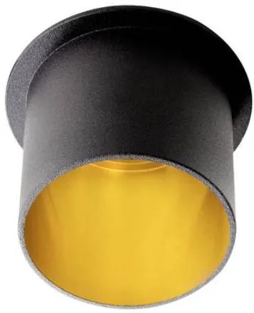 Stropní bodové vestavné osvětlení SPAG L, 68mm, kulaté, černozlaté Kanlux SPAG 27320