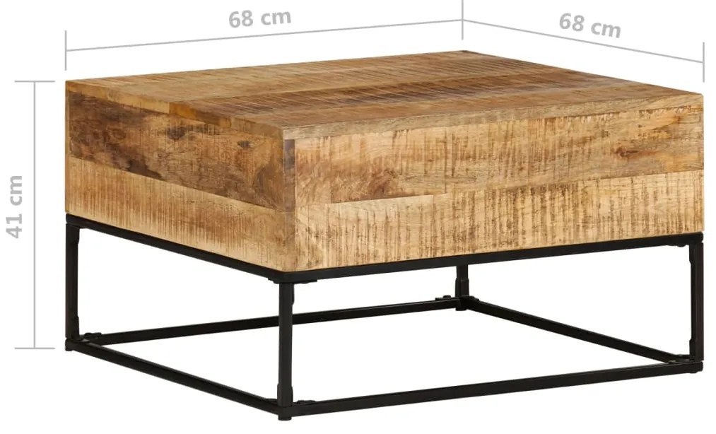 vidaXL Marketos Konferenční stolek 68 x 68 x 41 cm hrubé mangovníkové dřevo