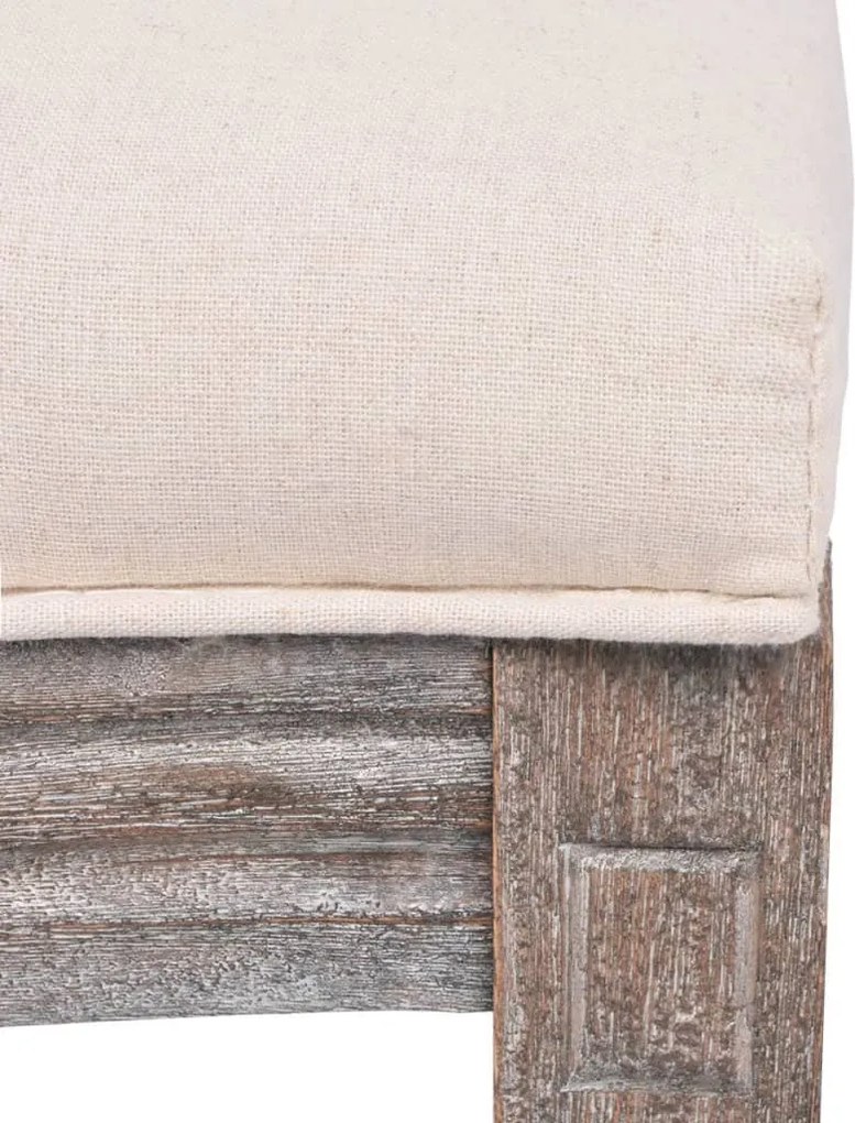 Jídelní židle 6 ks krémové textil 274620