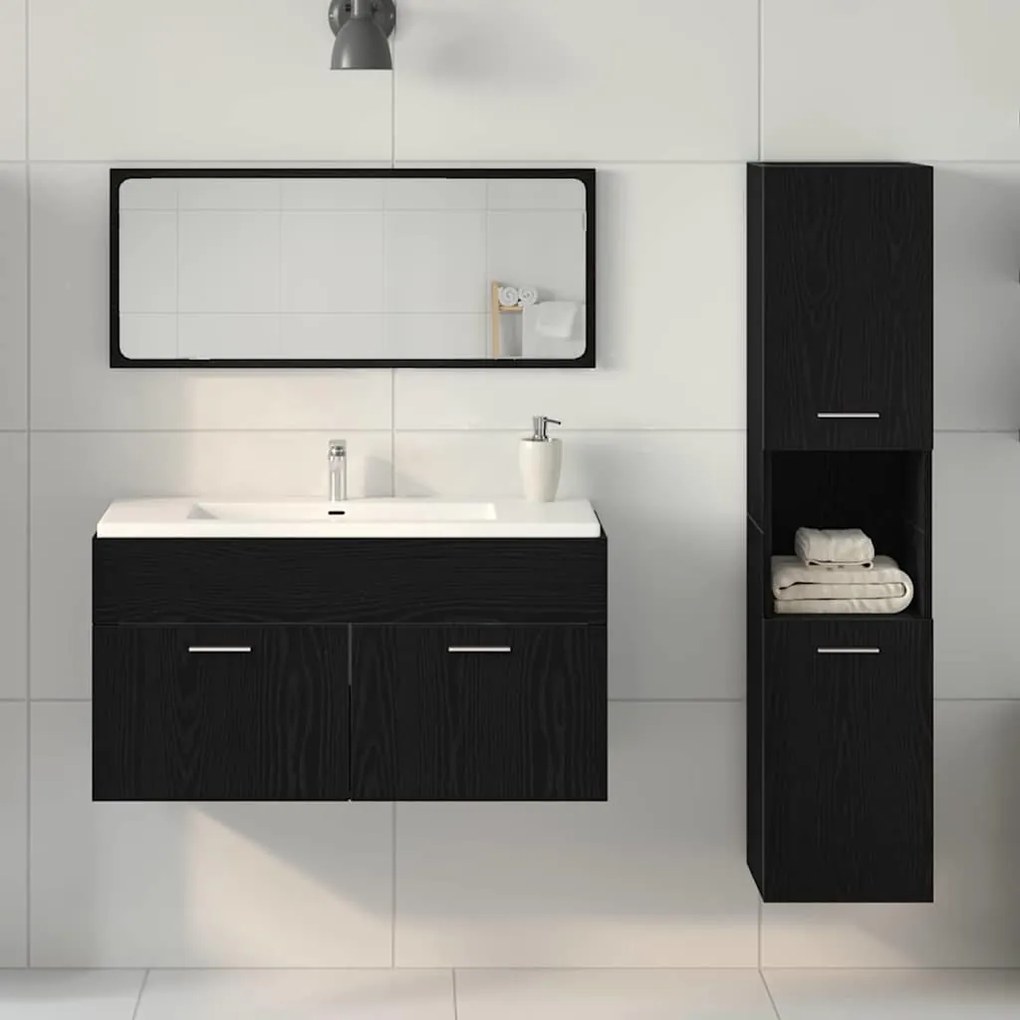 Sada koupelnového nábytku 3 ks Černý dub 90 x 38,5 x 46 cm 3334326