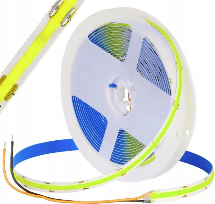 Led pásek Cob 10M 24V Bílý Studený 8mm 12W/M Neon Led Bílý