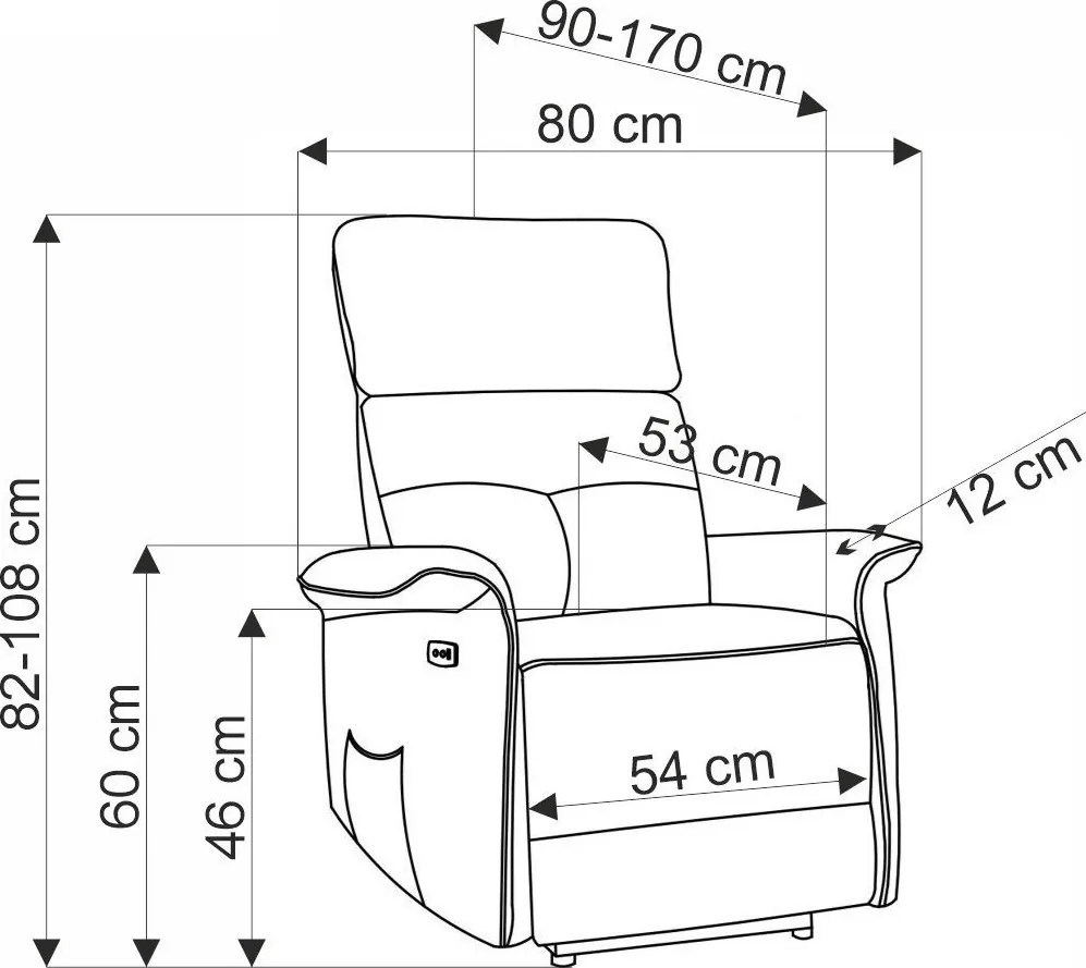 Polohovací křeslo Semir, žlutá