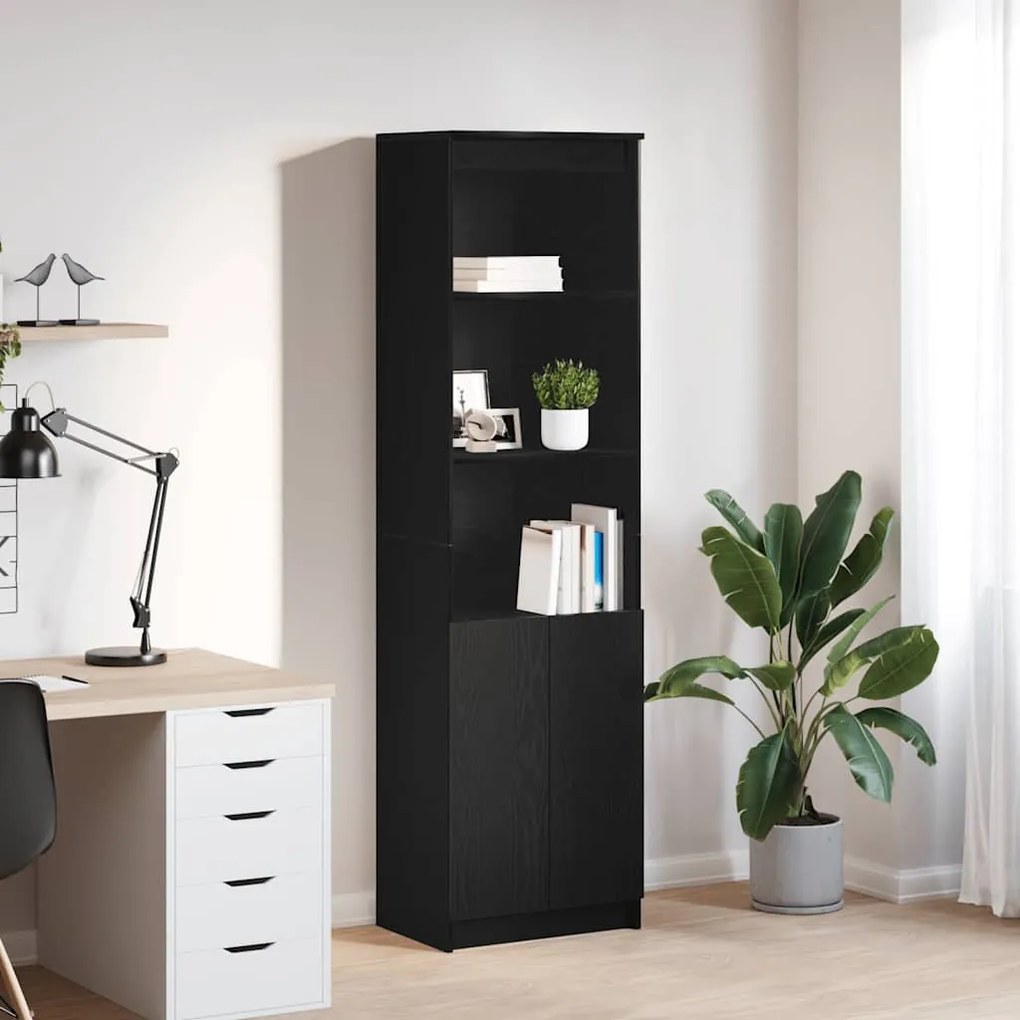 Vysoká deska Černý dub 50x35x180 cm Dřevěná konstrukce 3328463