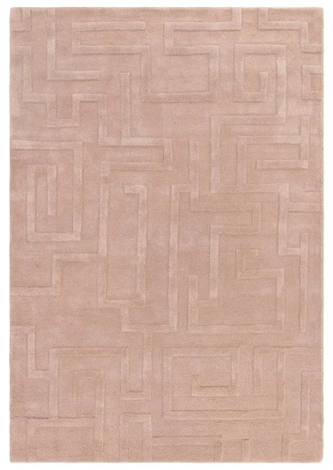 Světle růžový vlněný koberec 120x170 cm Maze – Asiatic Carpets