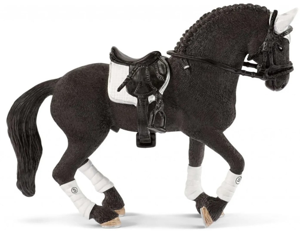 Schleich 42457 turnajový hřebec fríského koně
