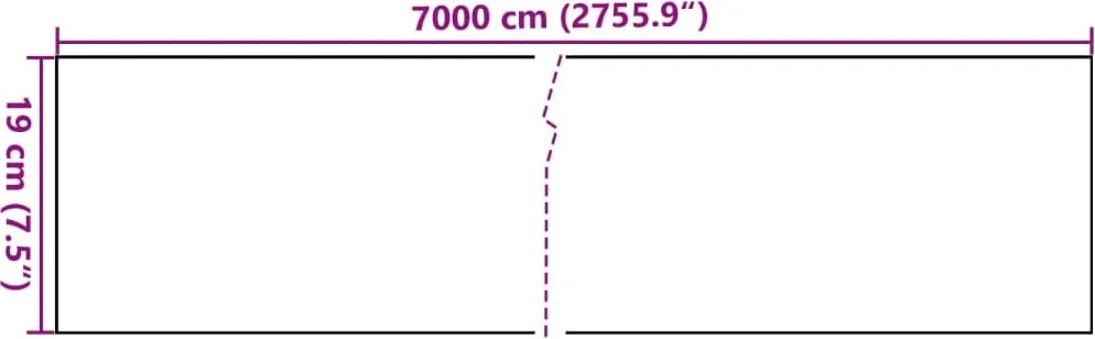 vidaXL Marketos Zahradní stínící plotová fólie PVC 70 x 0,19 m šedá