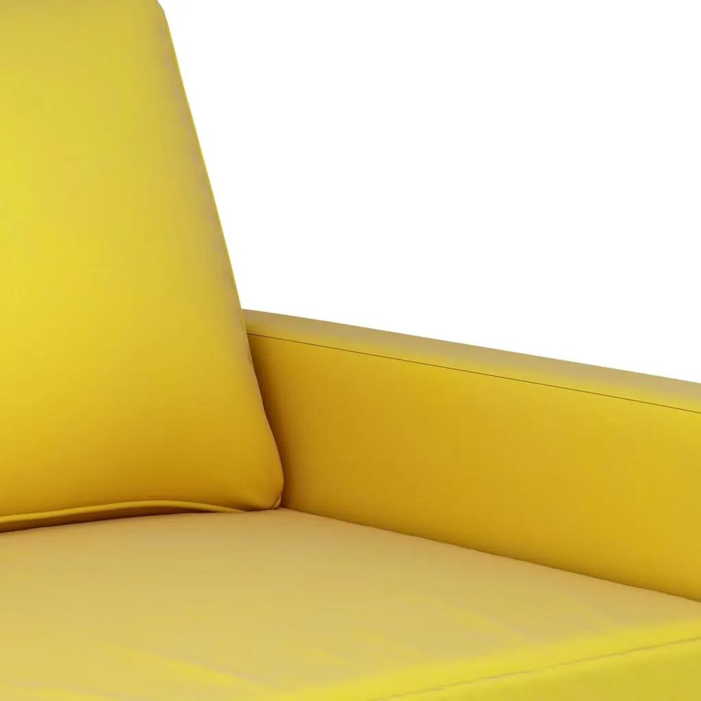 vidaXL 2místná pohovka 120 cm samet [359195] Barva: Žlutá