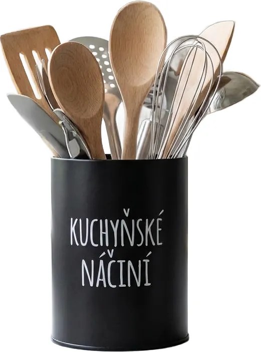 Orion Dóza, plechová, černá, bez víka, KUCHYŇSKÉ NÁČÍNÍ