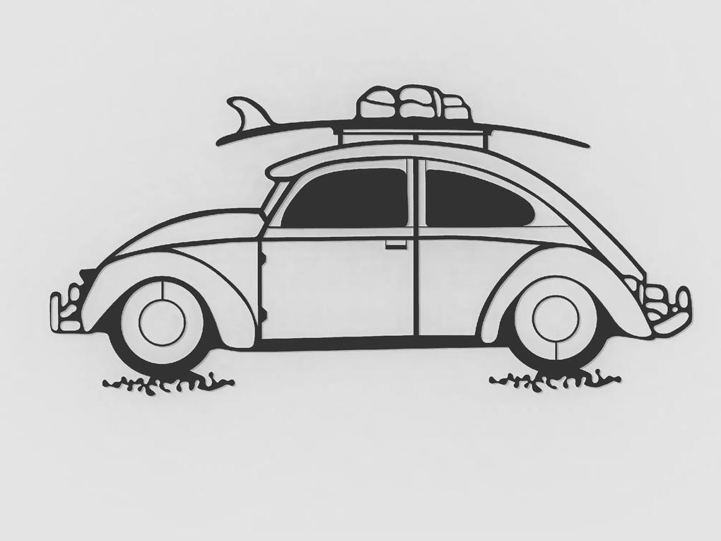 VW Brouk - kovový obraz na zeď Velikost: 100cm, Barva: Black