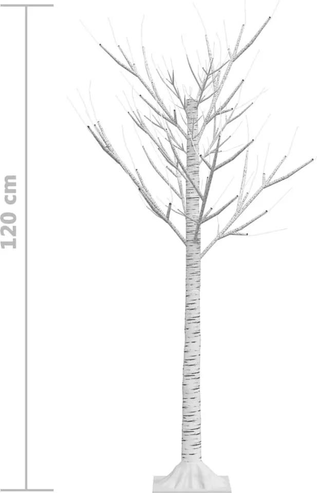 vidaXL Vánoční stromek 120 ch LED 1,2 m vrba dovnitř i ven [328674] Barva: Teplá bílá