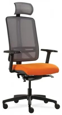 RIM Kancelářská židle FLEXI FX 1104 bez područek Hlavová opěrka se stavitelnou hlavovou opěrkou GALERIE - Čalounění Rim LÁTKY 1 / BONDAI GALERIE - síťovina RIM SÍŤOVINA / 482, OMEGA, RIB