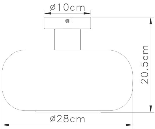 Globo 15566DA - Přisazený lustr GIUSEPPE 1xE27/40W/230V pr. 28 cm čirá