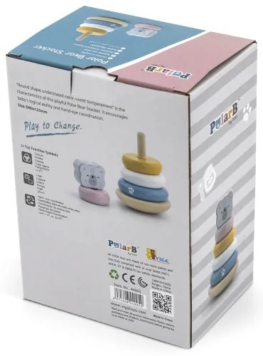 Dřevěná pyramida pro děti Viga 44005 PolarB Medvídek