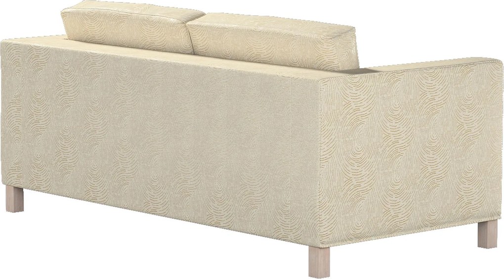 Potah na pohovku IKEA  Karlanda rozkládací, krátký barva béžová látka lesklé, pletený vzor, vzorované