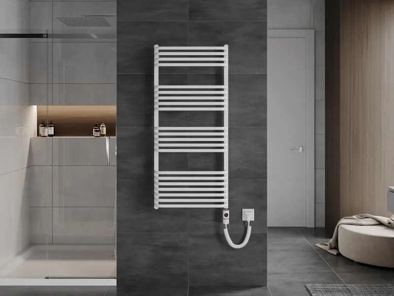 Mexen Apollo, elektrické topné těleso 1210x550 mm + topná tyč 600 W, bílá, W117-1210-550-2600-20
