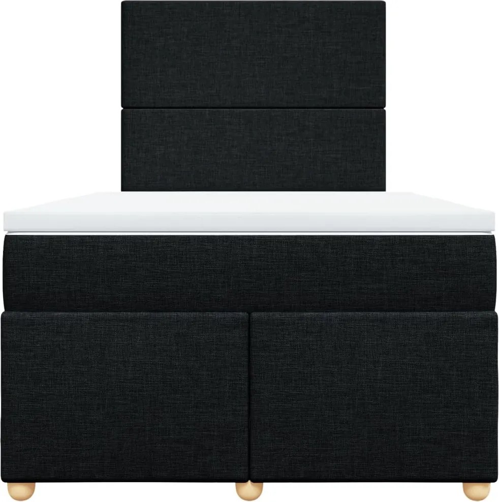 Box spring postel s matrací černá 120x190 cm textil 3293514