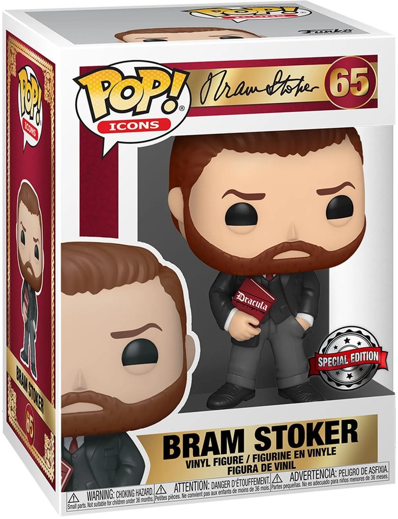 Funko pop icons: bram stoker w/book