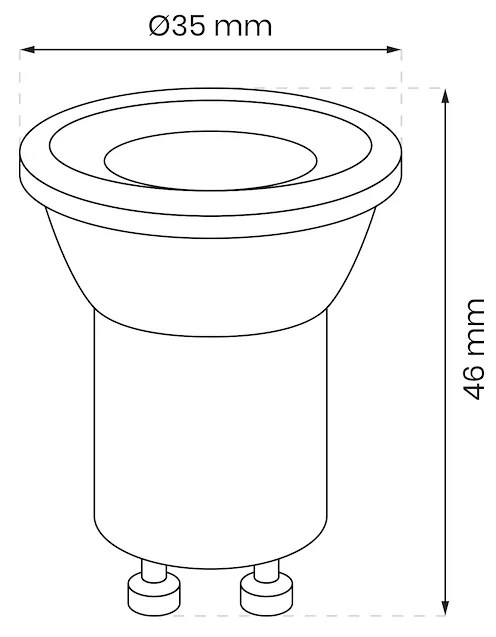 LED žárovka GU10 neutrální 4000k 3w 150 lm mini