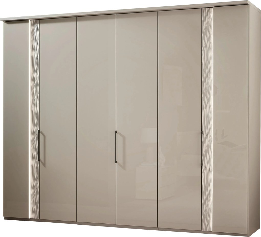 XXXLutz ŠATNÍ SKŘÍŇ S OTOČNÝMI DVEŘMI, šampaňská, 300/216/59 cm Dieter Knoll - Šatní skříně - 000442030914