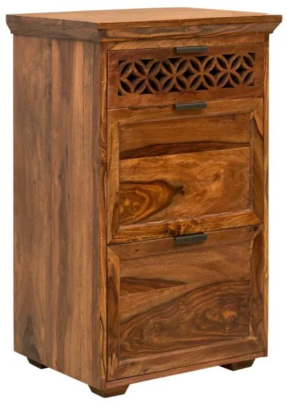 Indický nábytek - Komoda Mira 60x90x45 z indického masivu palisandr Světle medová
