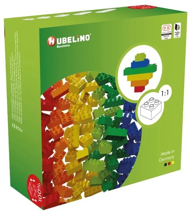 Sada stavebních kostek ke kuličkové dráze Hubelino Rainbow, 120 ks
