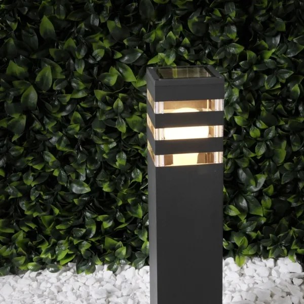 LED RGBW Stmívatelná venkovní lampa TEKSAS 1xE27/9W/230V 74 cm IP44 antracit
