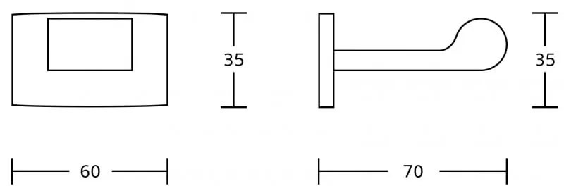 Mexen příslušenství, ZOJA 1-háček, držák na ručník, chromová, 7019135-00