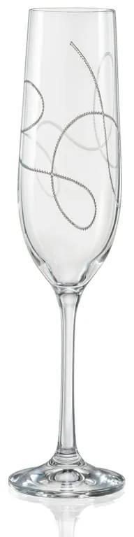 Crystalex Sklenice na šampaňské Viola String 190 ml, 2 ks