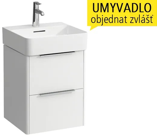 Base skříňka s 2 zásuvkami pod umývátko VAL 45 x 42 cm, bílá/mat, Laufen