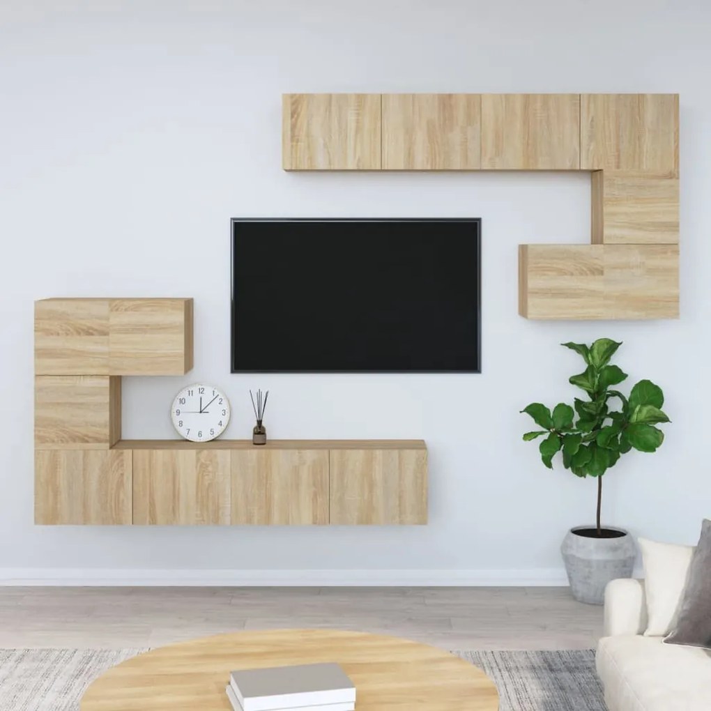 Nástěnná TV skříňka dub sonoma kompozitní dřevo 3114584